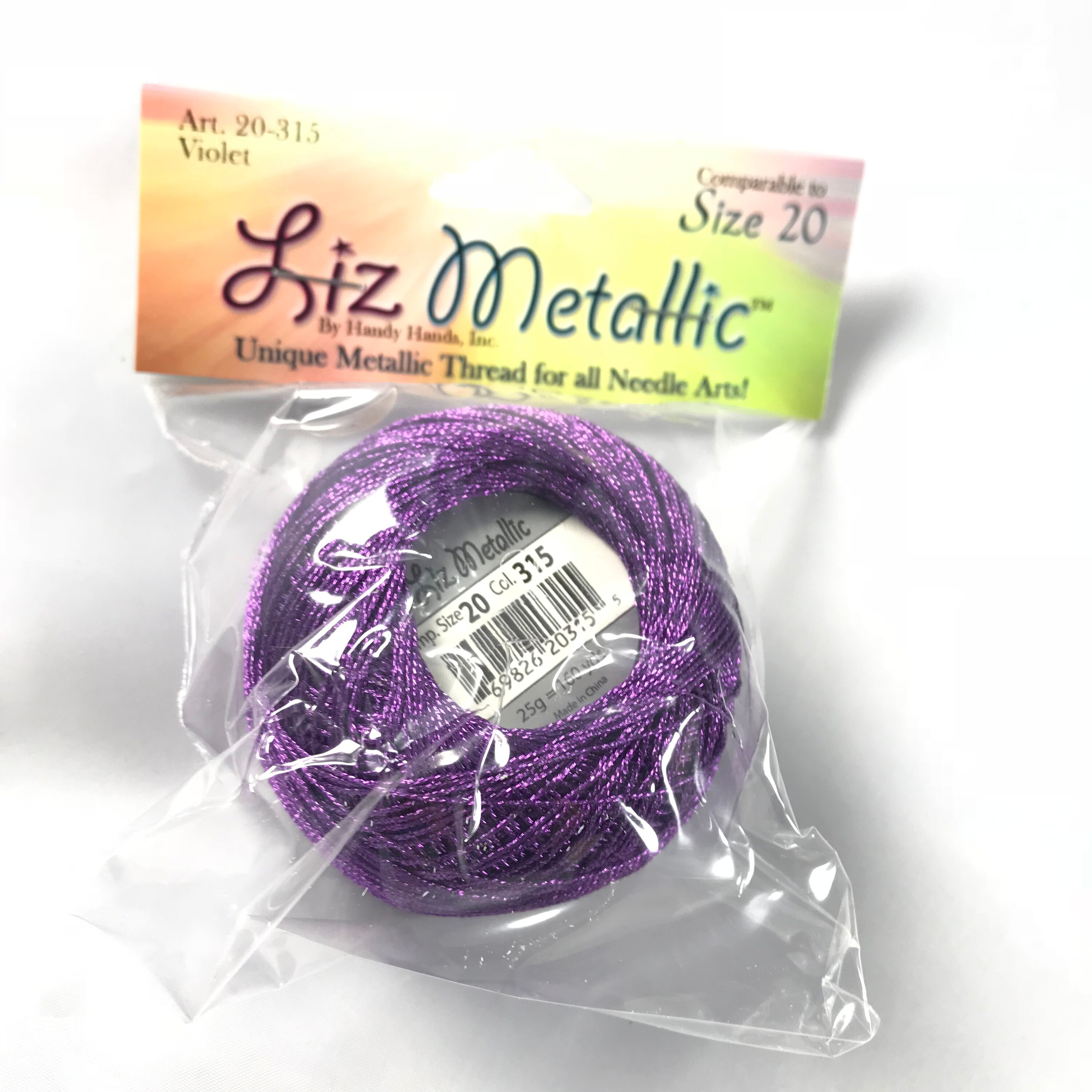Violet 315 Lizbeth Metallic Size 20 Tatting Thread 160 - Etsy