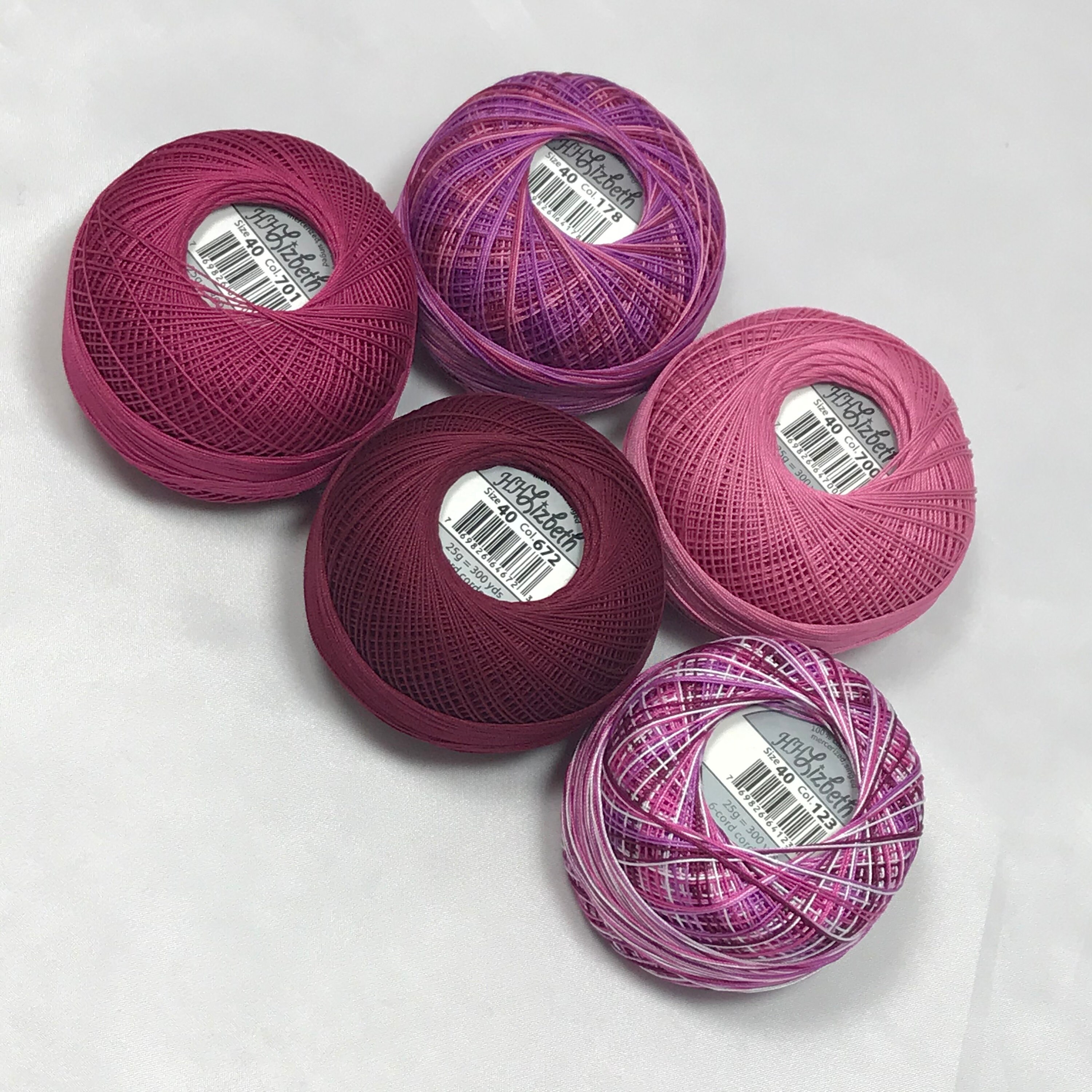 FULL SPOOLS Lizbeth Tatting Thread Size 20 or 40 Berry | Etsy