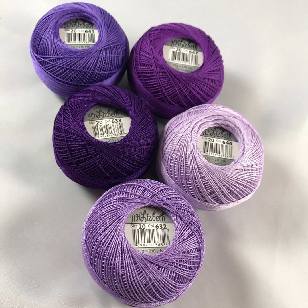 FULL SPOOLS Lizbeth Tatting Thread Size 20 or 40 Purpleicious color641 ...