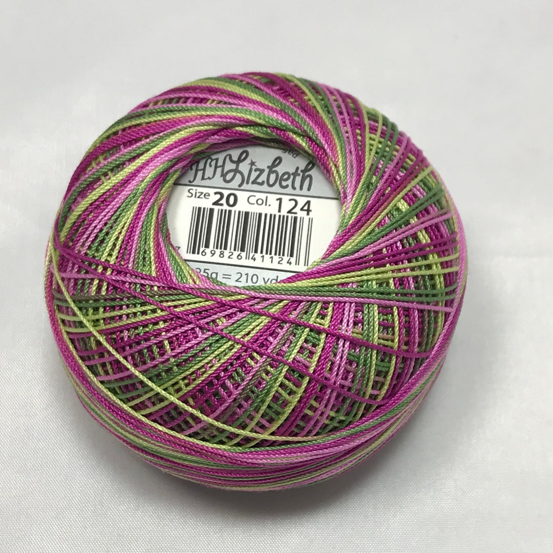 Lizbeth Tatting Thread - Variegated Spring Garden - Color #124 - Size 3 ...