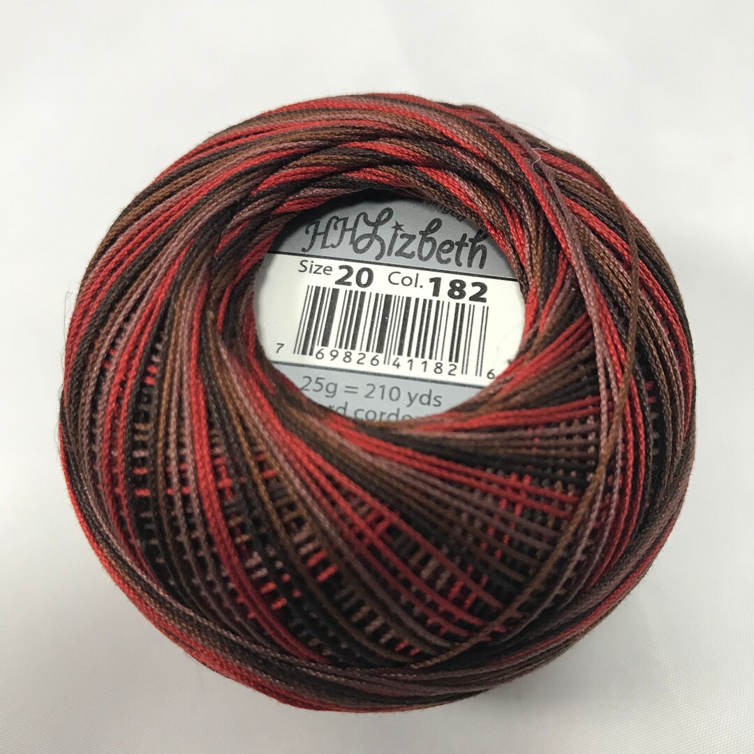 Lizbeth Tatting Thread - Spice Cake Variegated - Color #182 - Size 10 ...