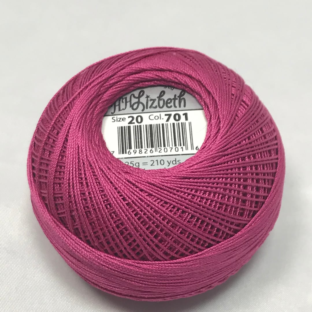 FULL SPOOL - Lizbeth Tatting Thread - Size 20 or 40 - Dark English Rose ...