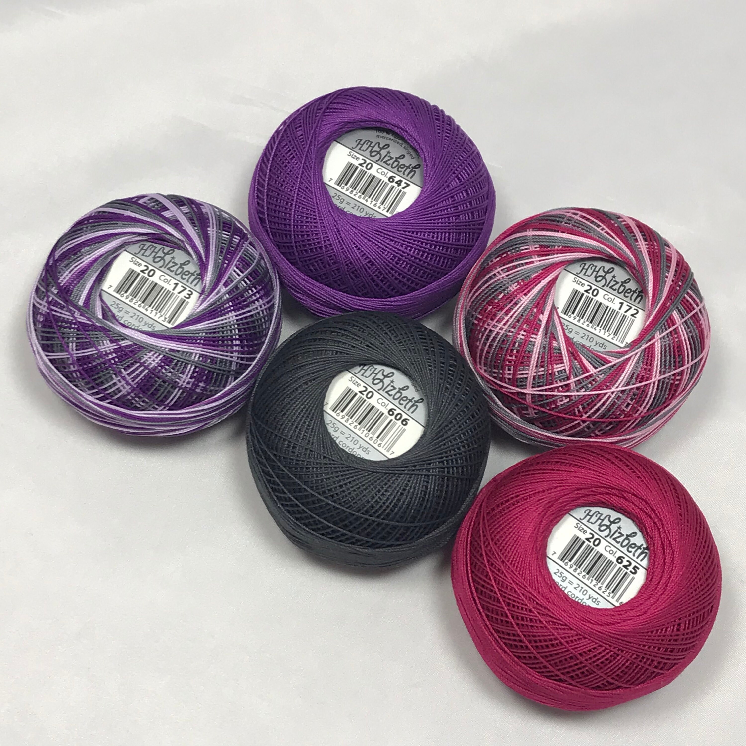 FULL SPOOLS Lizbeth Tatting Thread Marble Dark Color | Etsy