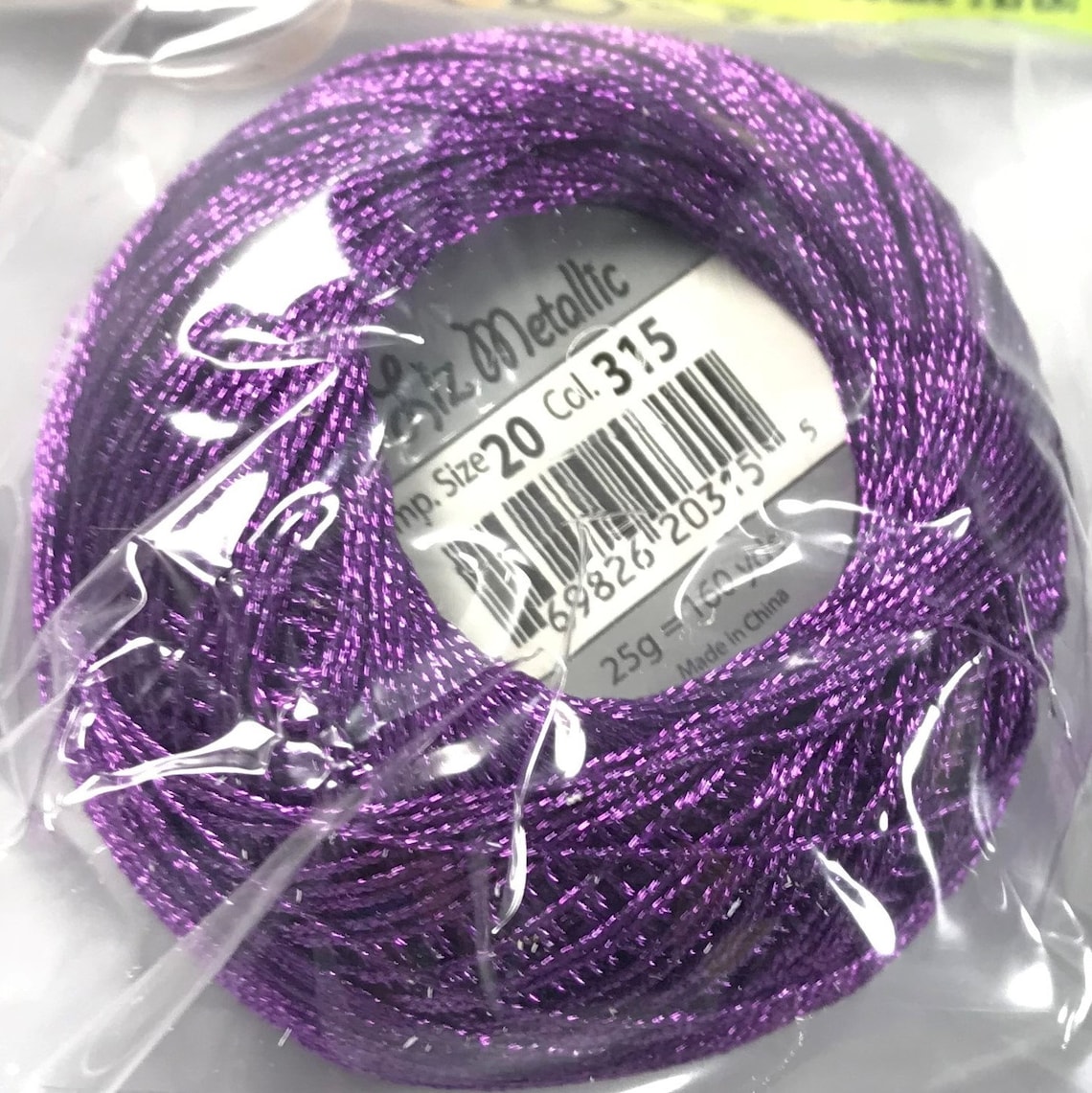 Violet 315 Lizbeth Metallic Size 20 Tatting Thread 160 - Etsy