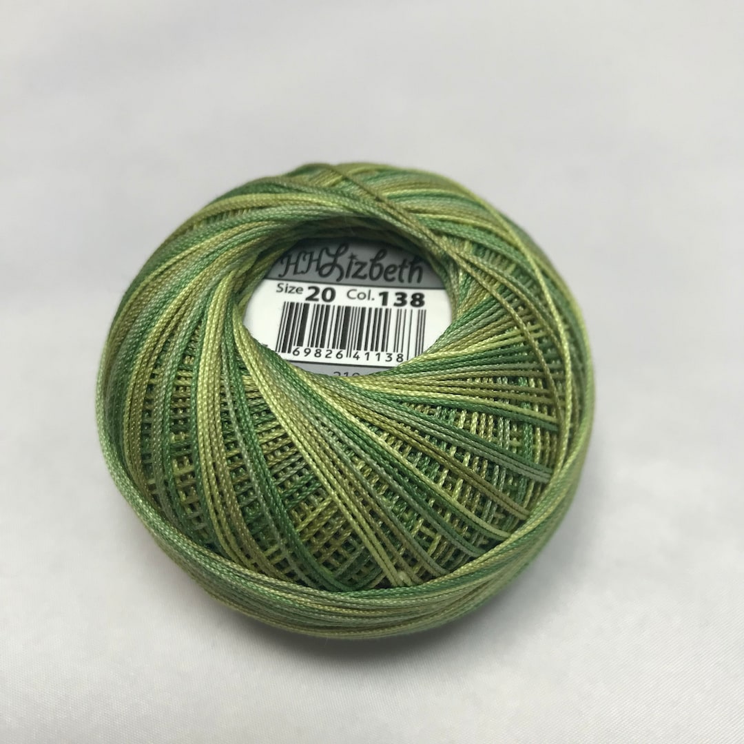 Tatting Thread - Size 3, 10, 20, 40 or 80 - Leafy Greens Variegated ...