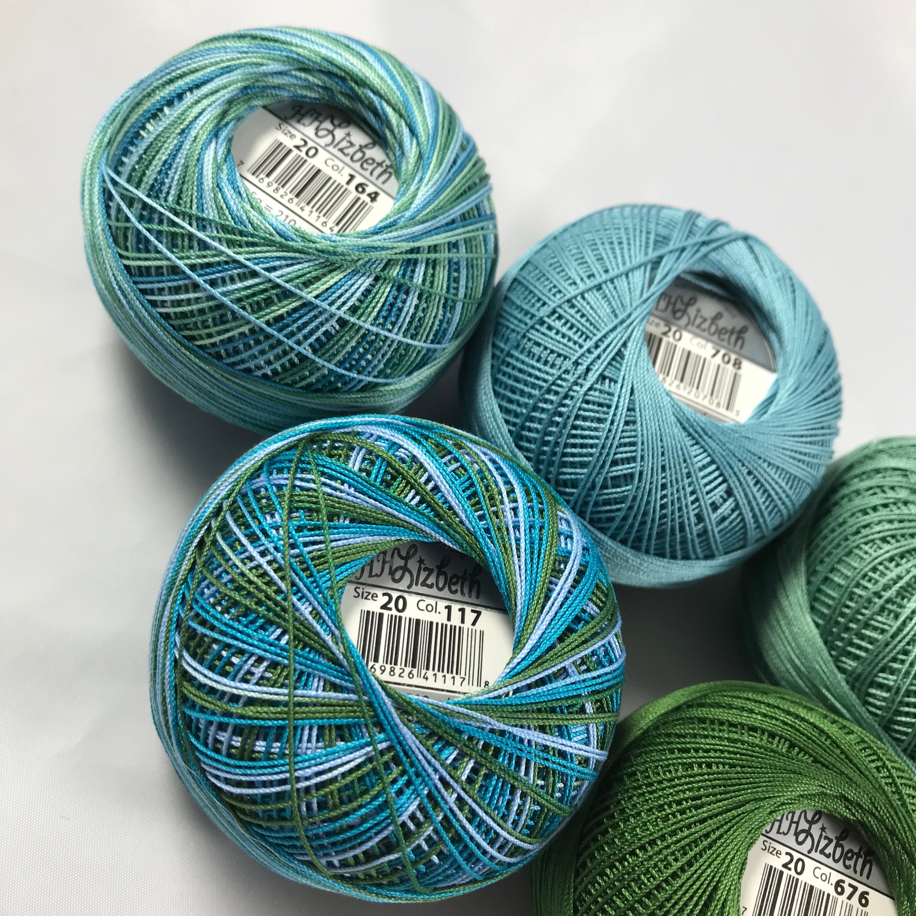 FULL SPOOLS Lizbeth Tatting Thread Country Brook Pack - Etsy