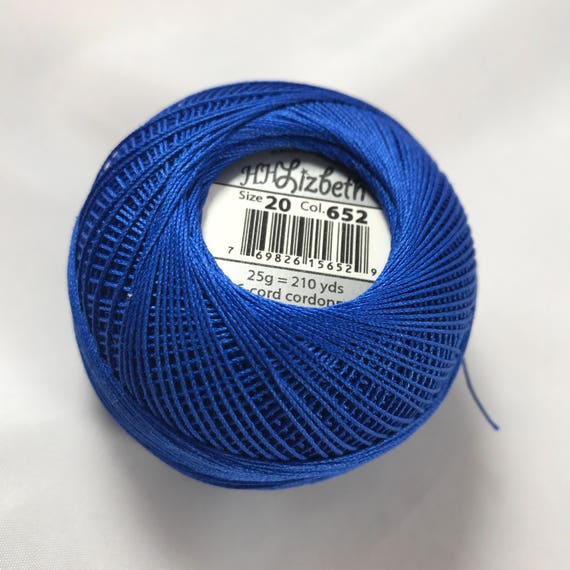 FULL SPOOL Lizbeth Tatting Thread Solid Royal Blue Color | Etsy