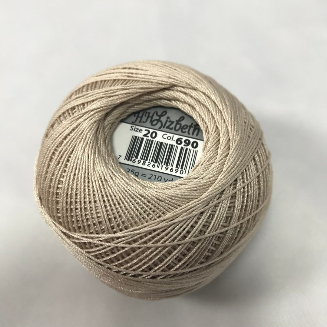 Tatting Thread - Size 10, 20, 40 or 80 - Color #690 - Solid Light Mocha ...