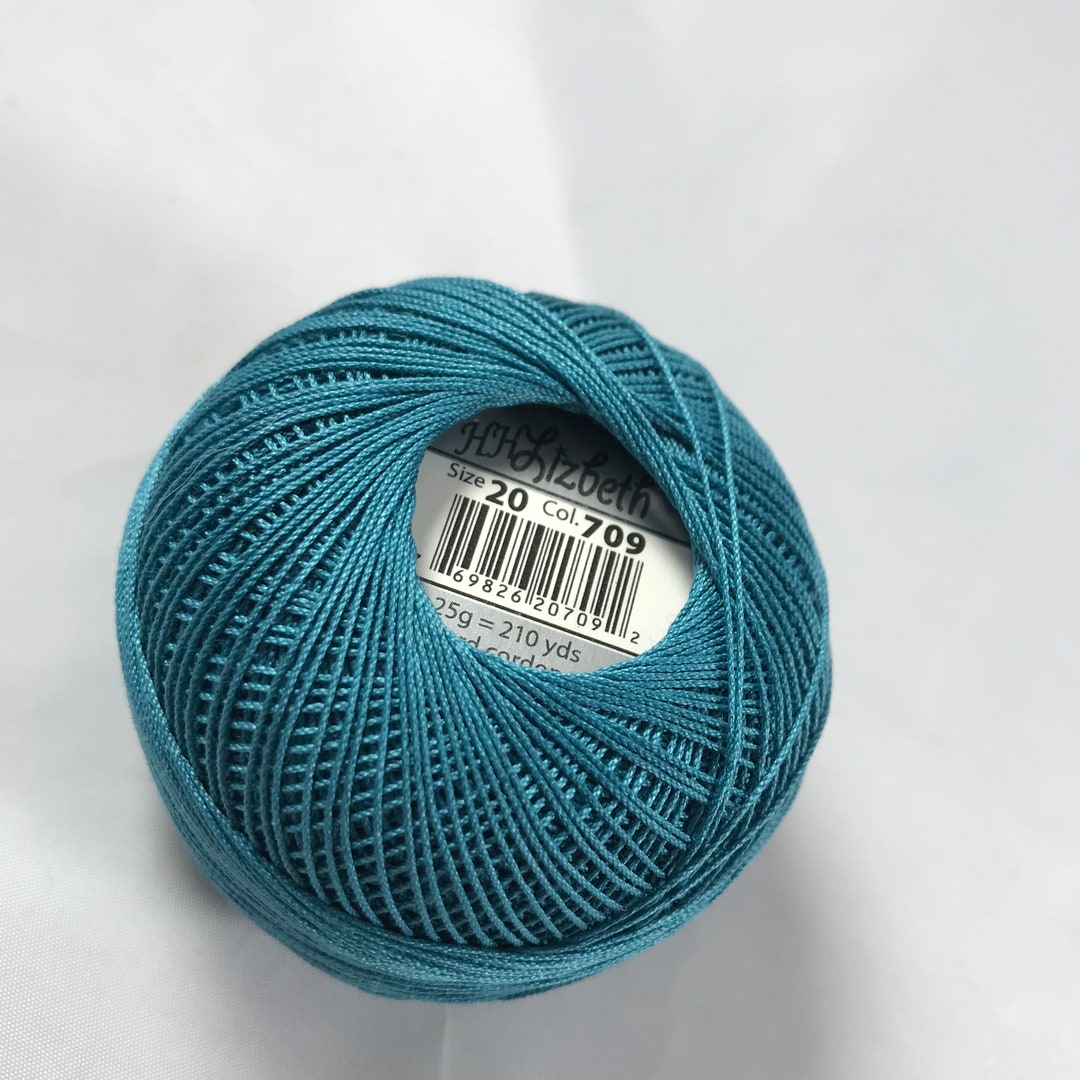 Lizbeth Tatting Thread - Solid Dark River Blue - Color #709 - Size 10 ...