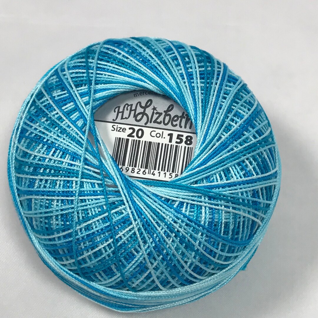 FULL SPOOL - Lizbeth Tatting Thread - Size 3, 10, 20, 40 or 80 - Niagara Falls Color #158 - Etsy