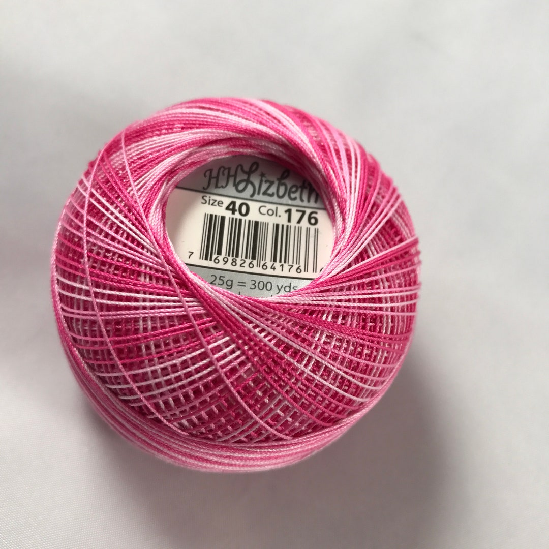 FULL SPOOL - Lizbeth Tatting Thread - Size 20 or 40 - Pink Blossoms ...