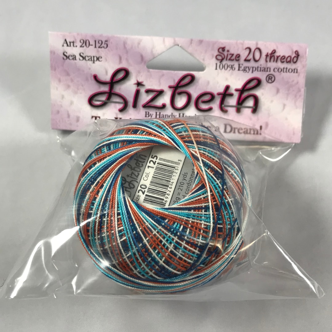 FULL SPOOL - Lizbeth Tatting Thread - Sea Scape Variegated - Color #125 ...