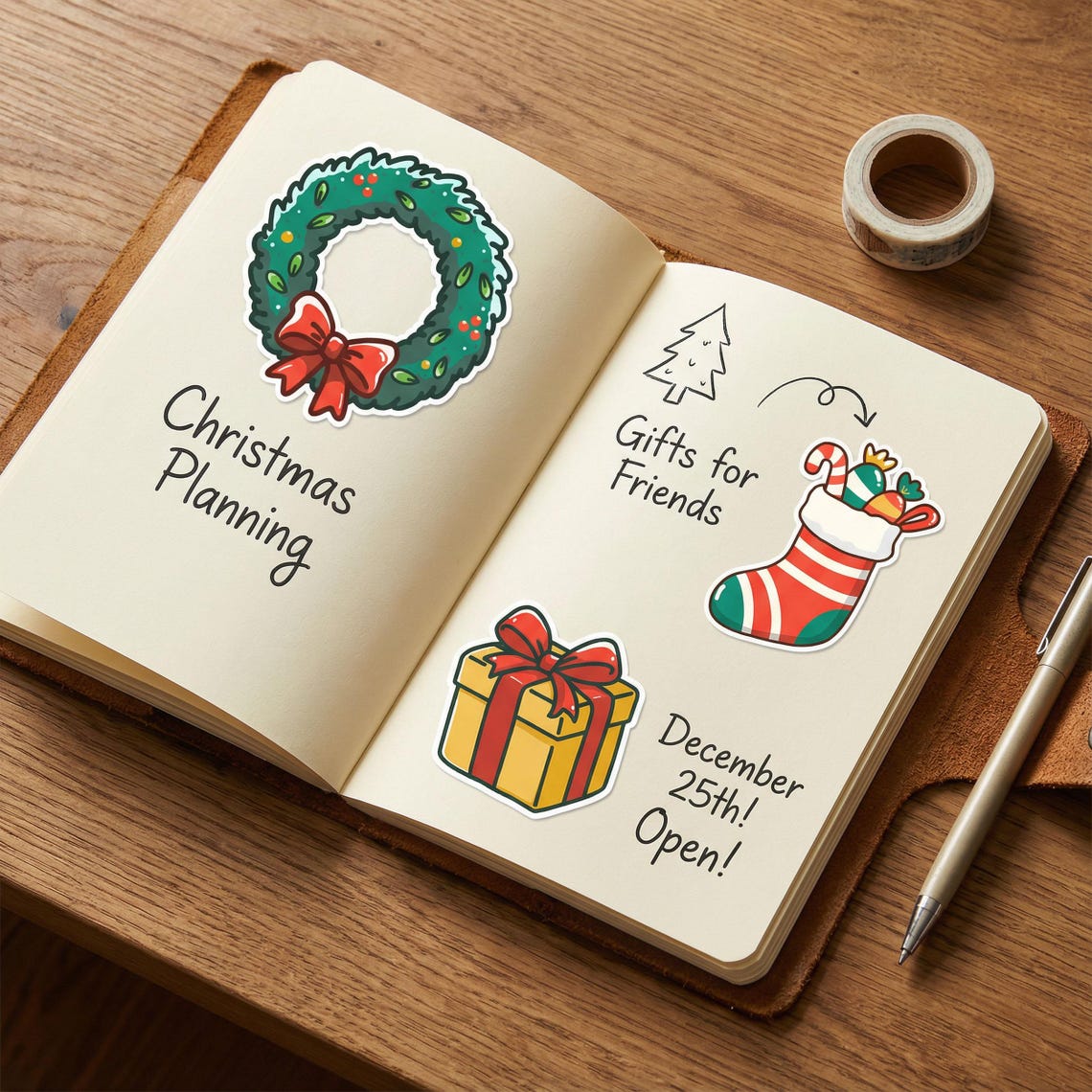 Christmas Digital Stickers for Goodnotes, Holiday Planner Stickers ...