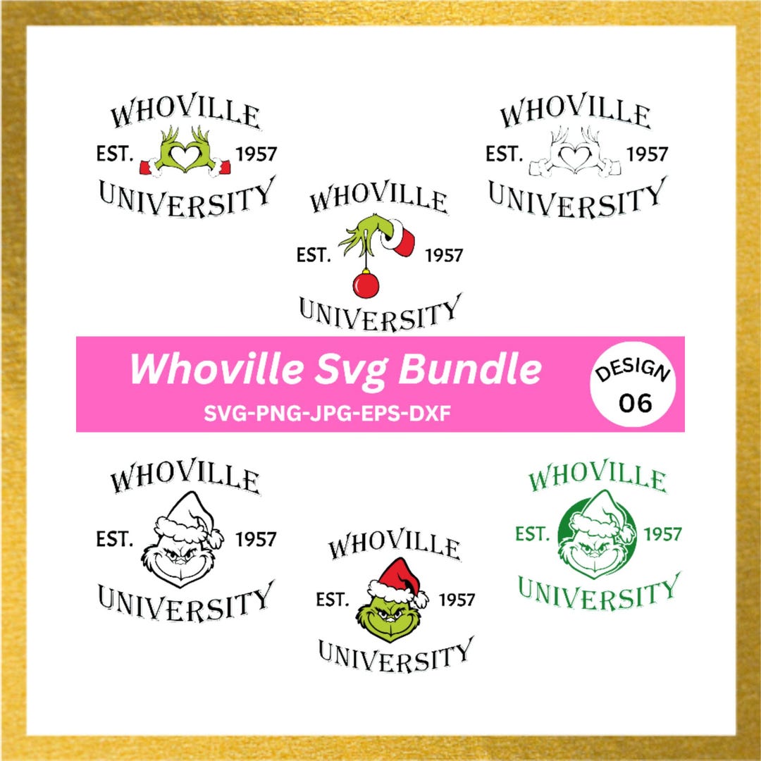 Whoville University SVG Bundle, Christmas Design (digital Download) - Etsy