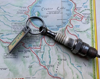 Vintage Spark Plug Keychain - Etsy