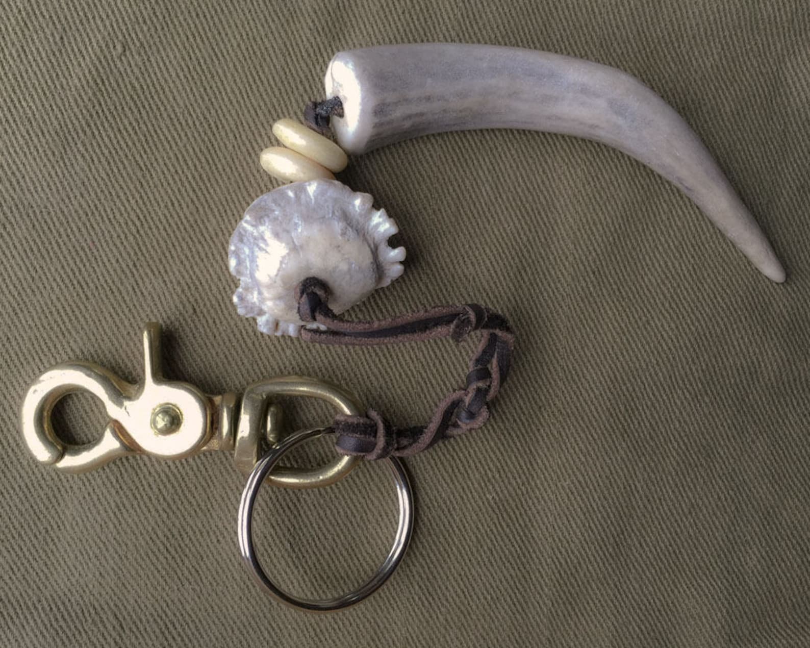 Deer Antler Keychain Rustic Bag Charm - Etsy