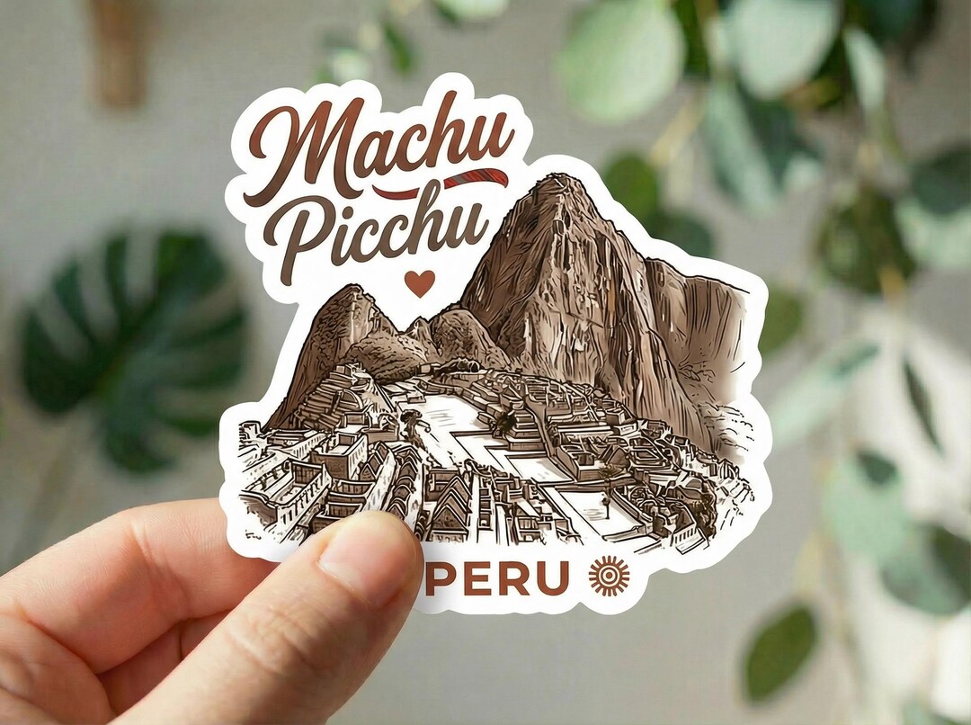 Machu Picchu Sticker, Peru Travel Sticker, Inca Ruins Ancient Wonder ...