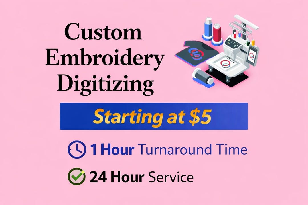 Custom Embroidery Digitizing Service : Logo/image to DST, Pes , Jef - Etsy