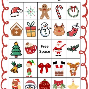 Christmas Bingo Game | 25 Holiday Cards (digital Download) - Etsy