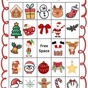 Christmas Bingo Game | 25 Holiday Cards (digital Download) - Etsy