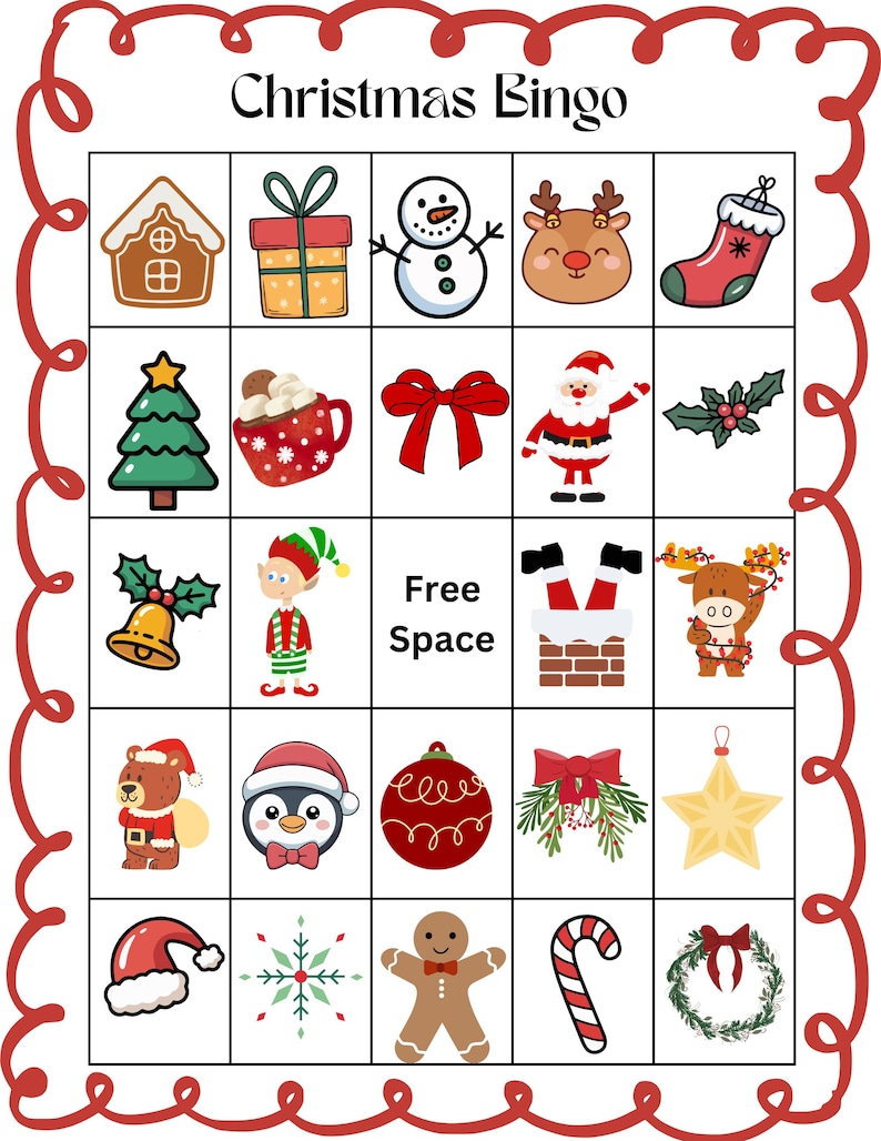 Christmas Bingo Game | 25 Holiday Cards (digital Download) - Etsy