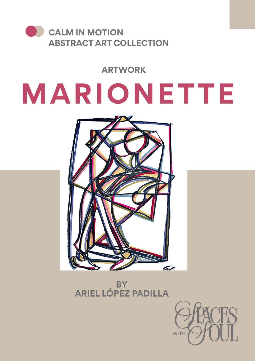 Marionette Line Art Printable| Modern Figurative Drawing | Colorful ...