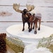 Moose Wedding Cake Topper Animal Cake Topper Rustic - Etsy