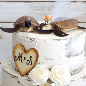 Sea Turtle Wedding Cake Topper | Summer Beach Weddings | Ocean Marine ...