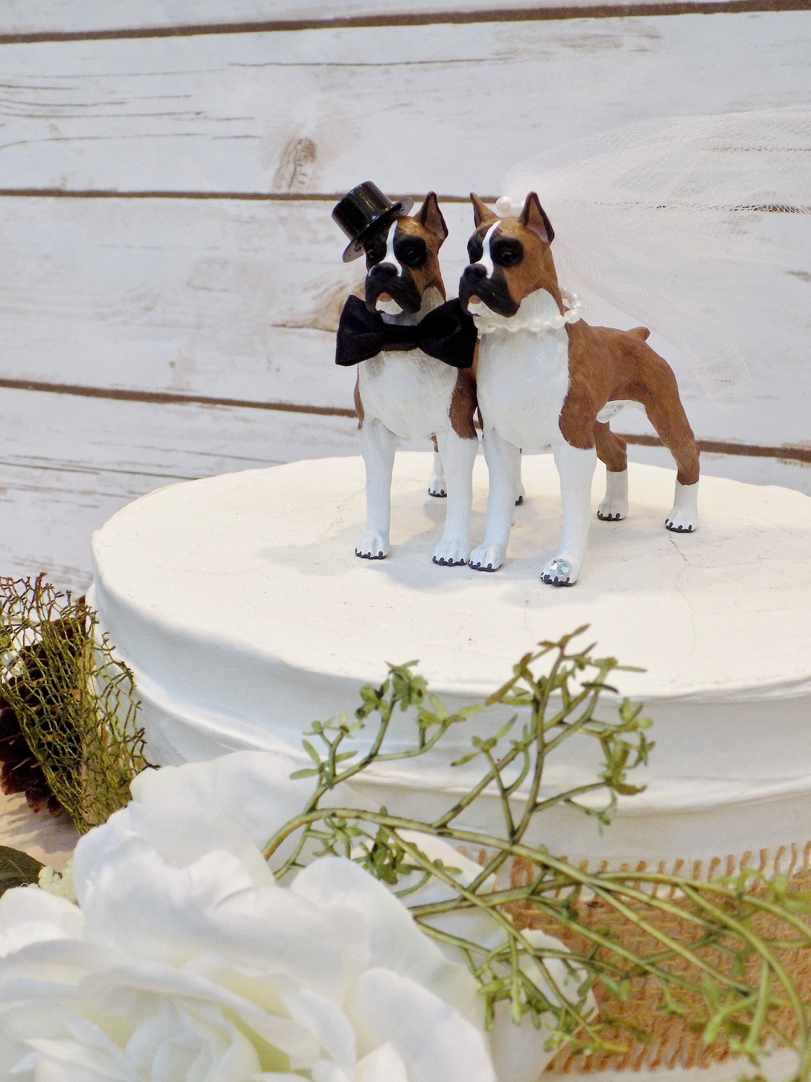 Boxer Dog Wedding Cake Topper | Animal Pet Cake Decoration - Etsy
