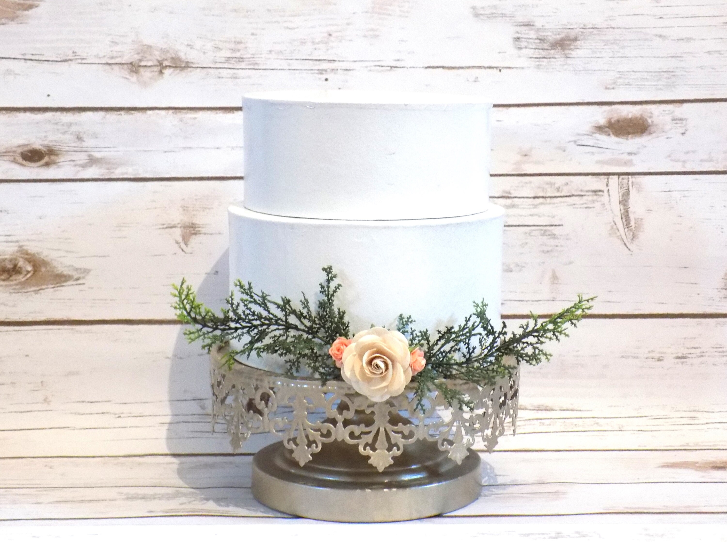Custom Floral Greenery Cake Topper | Rustic Woodland Boho Wedding Cake ...
