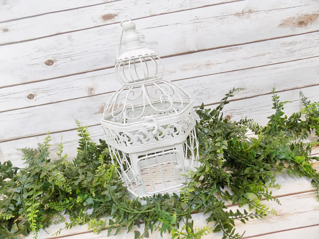 White Birdcage Home Decor | Rustic Shabby Vintage Style Decorations ...