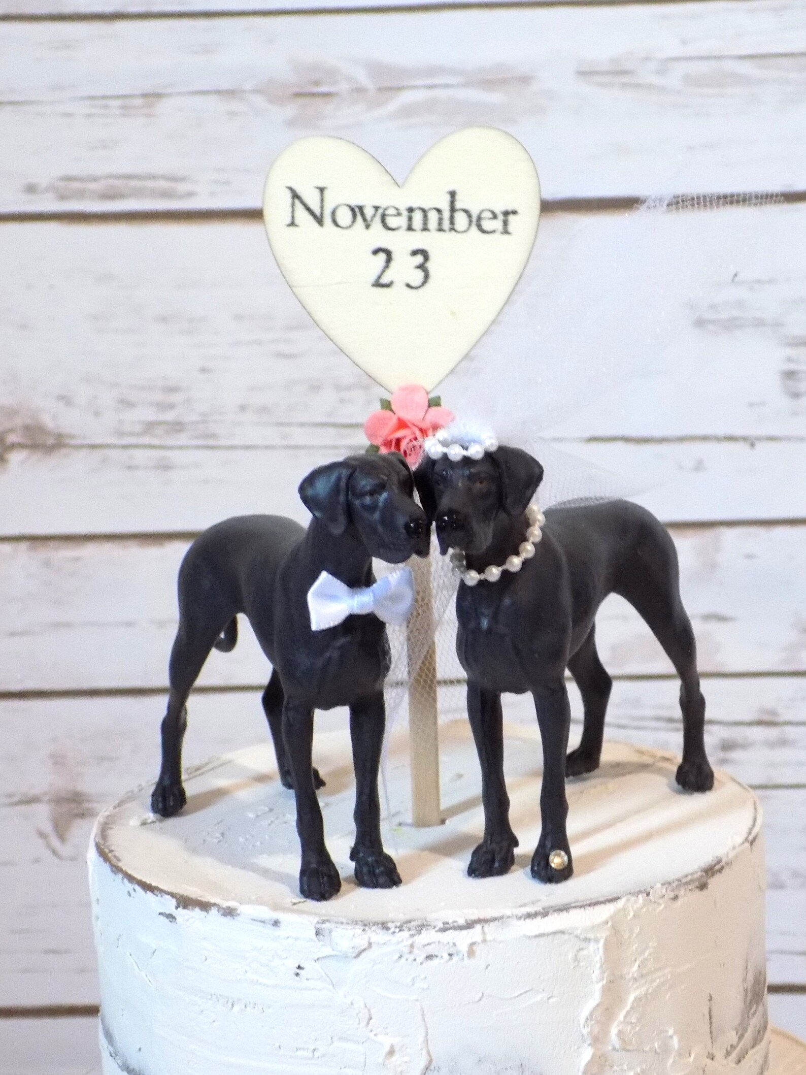 Great Dane Wedding Cake Topper Pet Cake Decoration Bride - Etsy
