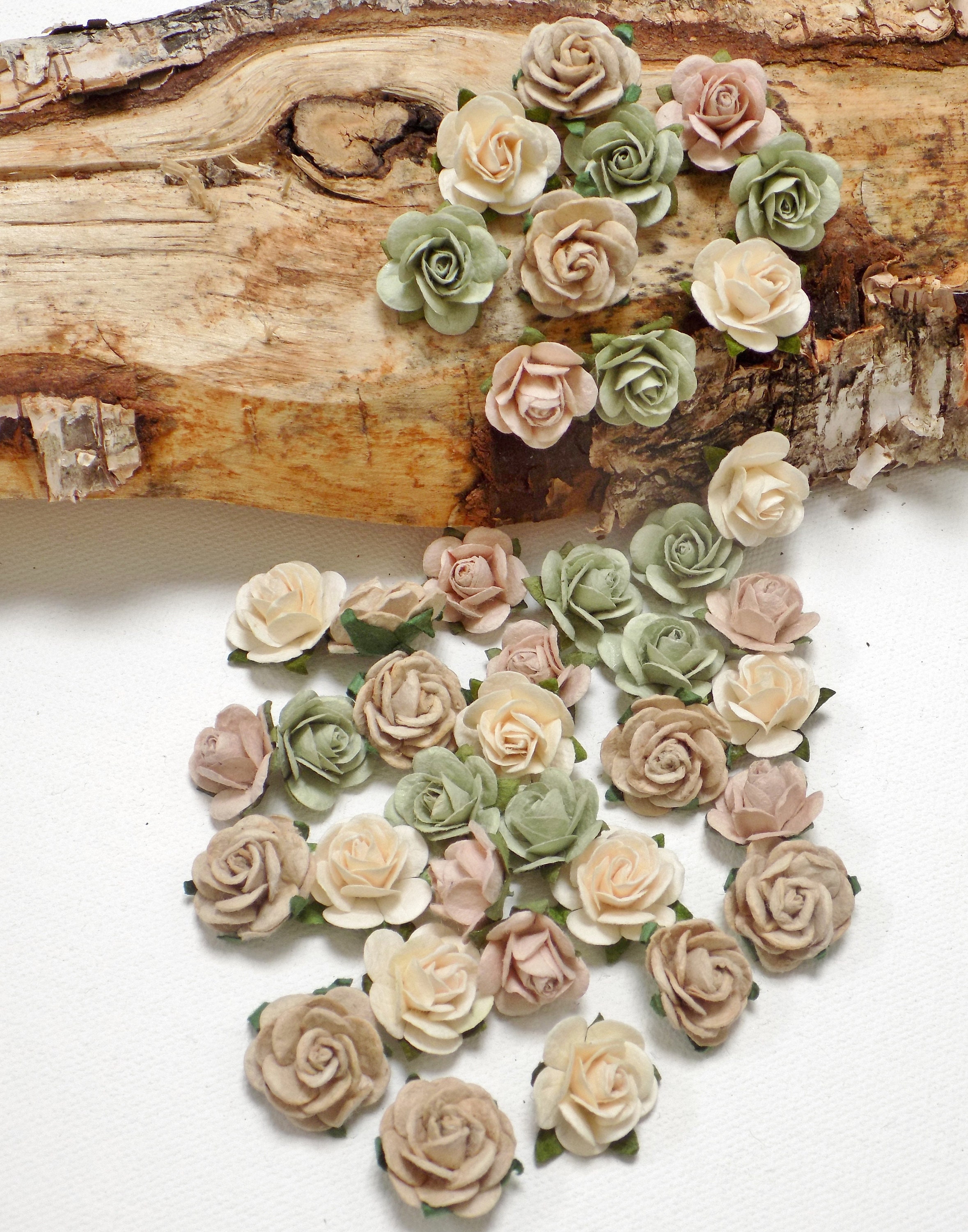 Set of 40 Mixed Color Paper Roses Mini Paper Flowers - Etsy