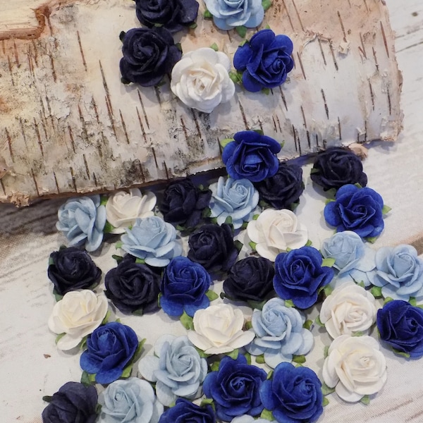 Navy Silk Flower - Etsy