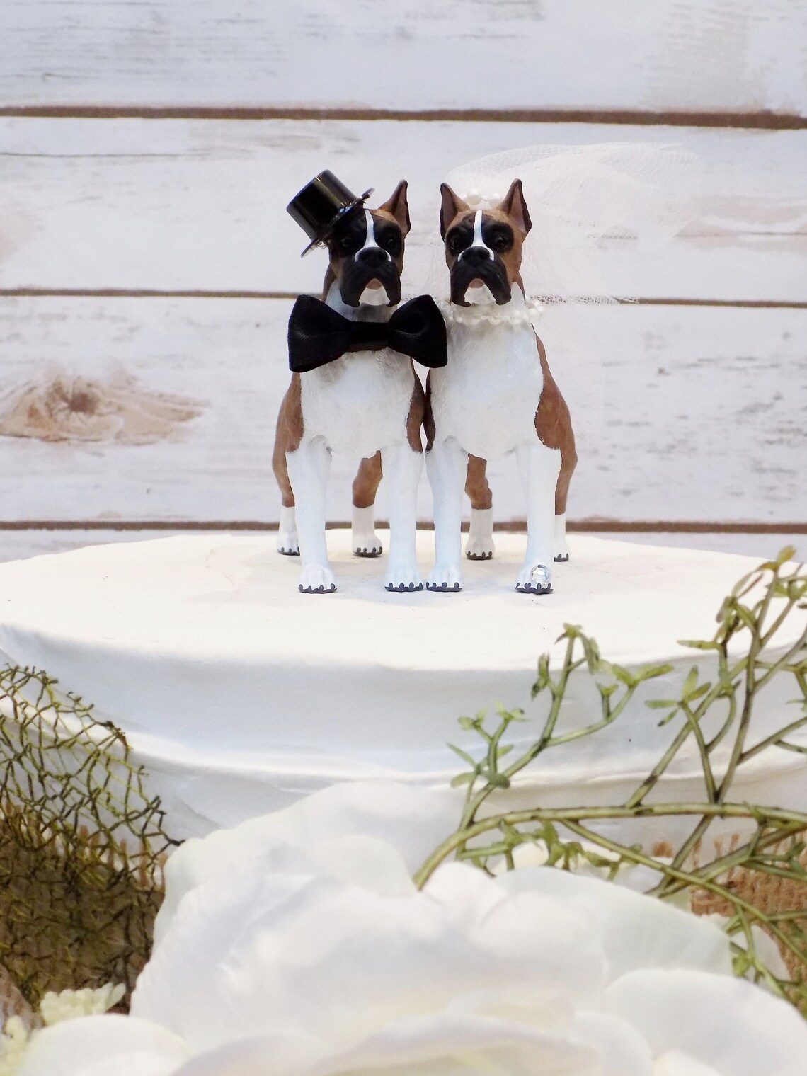 Boxer Dog Wedding Cake Topper | Animal Pet Cake Decoration - Etsy
