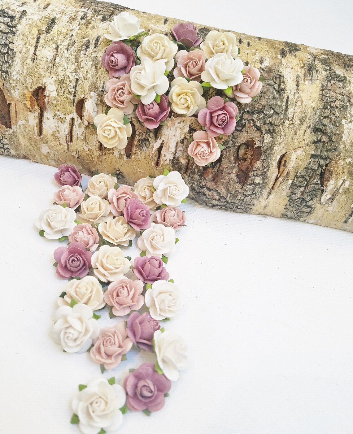 Set of 40 Mixed Color Paper Roses Mini Paper Flowers - Etsy