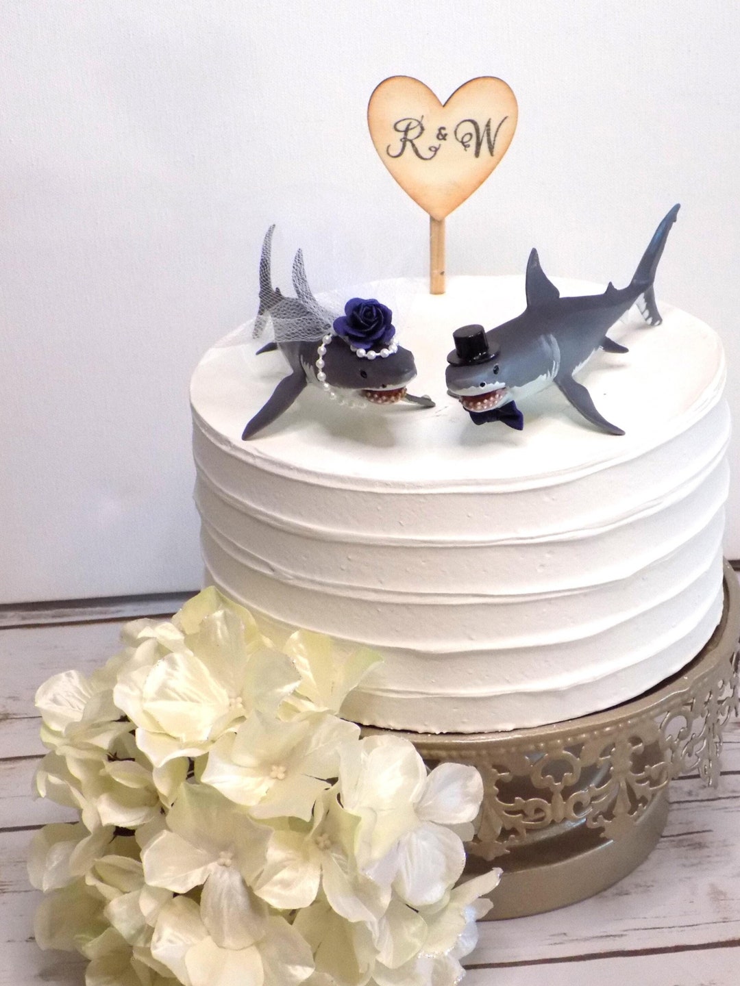 Great White Shark Wedding Cake Topper | Summer Beach Weddings | Ocean ...