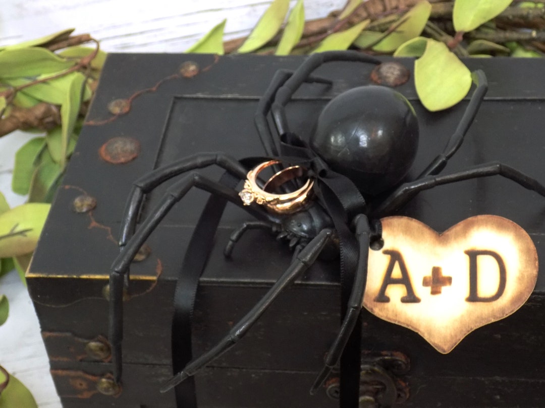 Halloween Wedding Spider Ring Bearer Pillow | Ring Pillow Alternative ...