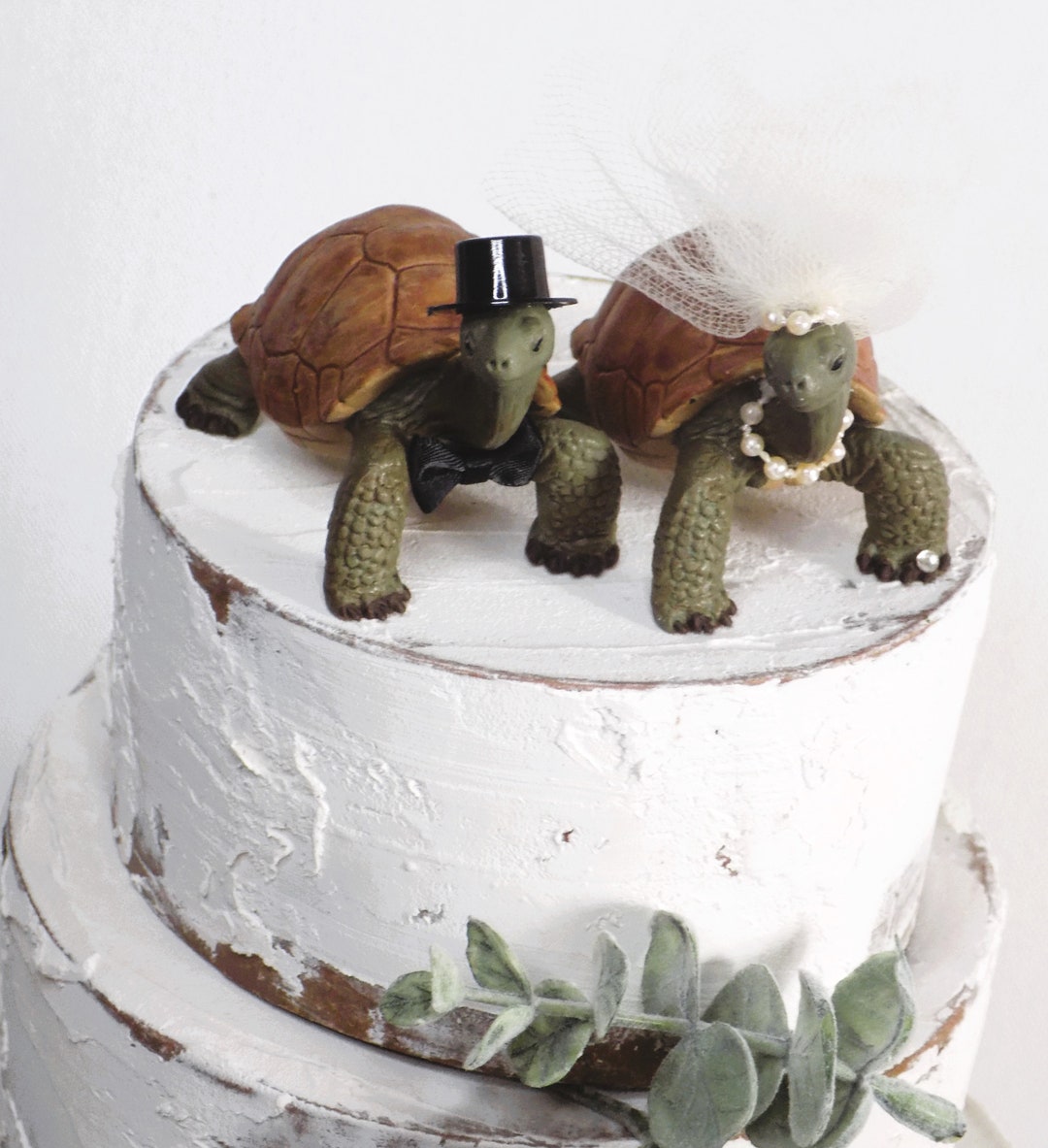Turtle Tortoise Wedding Cake Topper | Bride and Groom Turtles | Reptile ...