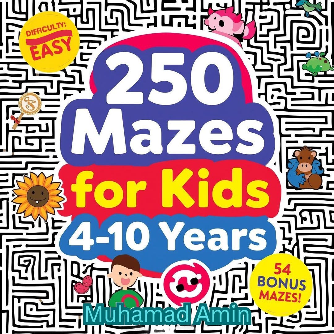 250 Mazes for Kids Easy Level - Etsy