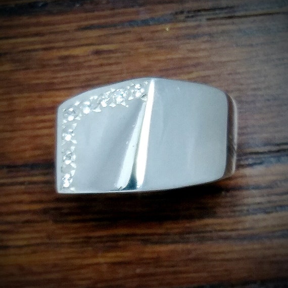 Original Ring, CZ, ok, Sterling Silver, Sculpture, Ha… - Gem