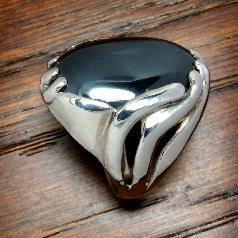 Hematite Ring - Etsy