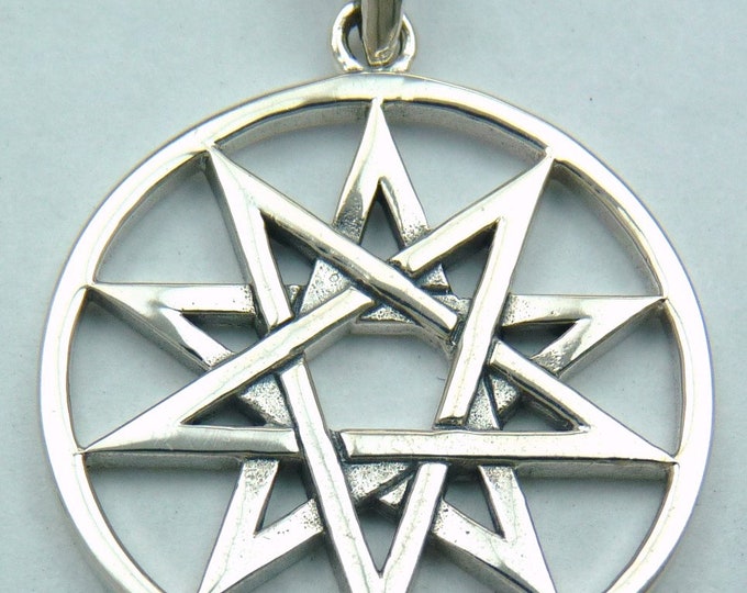 Pentacle, Double Pentacle, 24mm, Sterling Silver, Can Last Forever ...