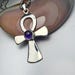 Handmade Sterling Silver Ankh Pendant: Large Amethyst Stone - Etsy