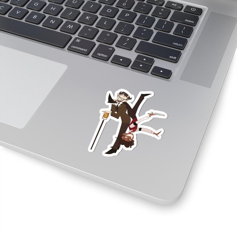 Vincent and Human Alastor Dancing 3x3 Sticker | Hazbin Hotel ...