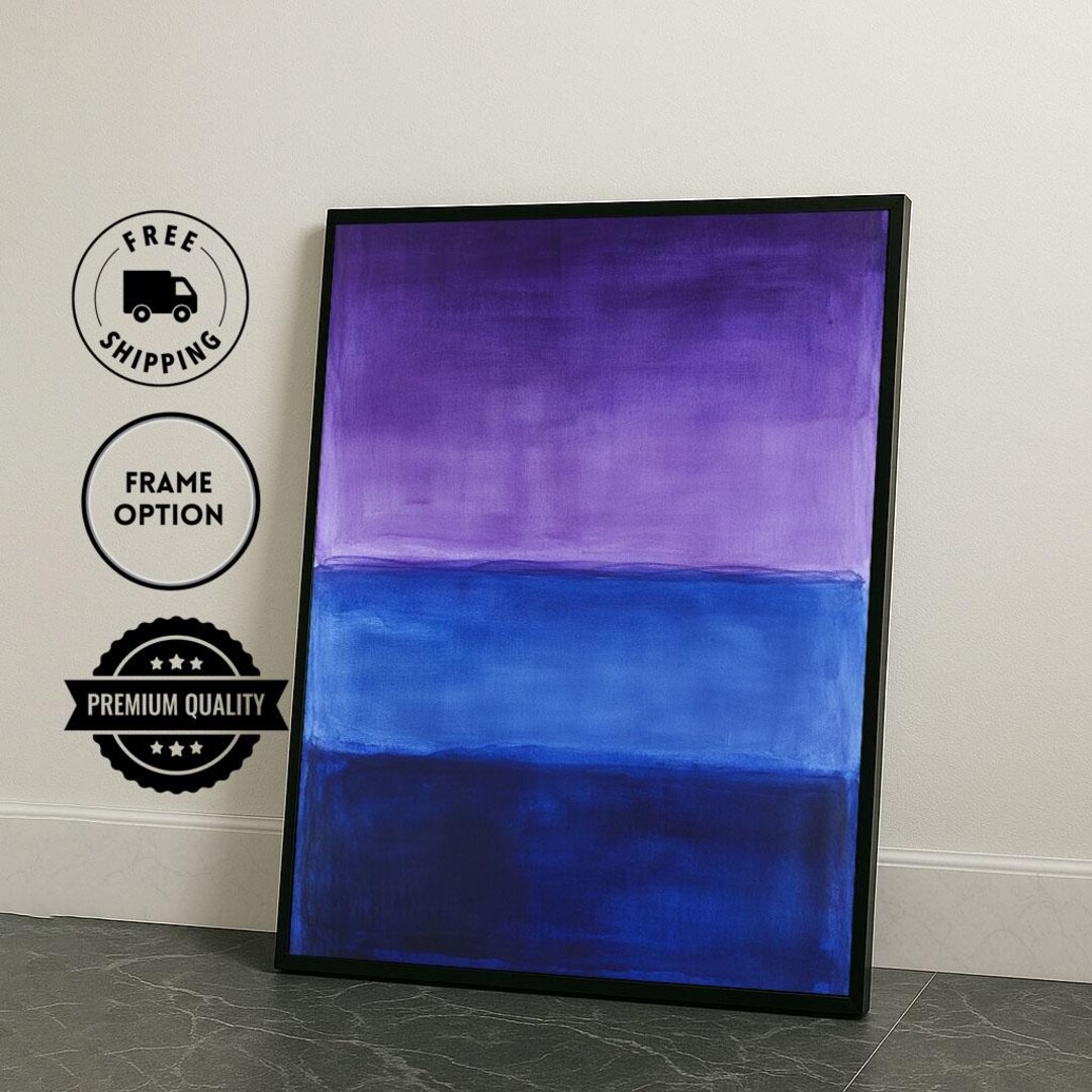 Mark Rothko Inspired Purple and Blue Canvas Bold Color Field Painting ...