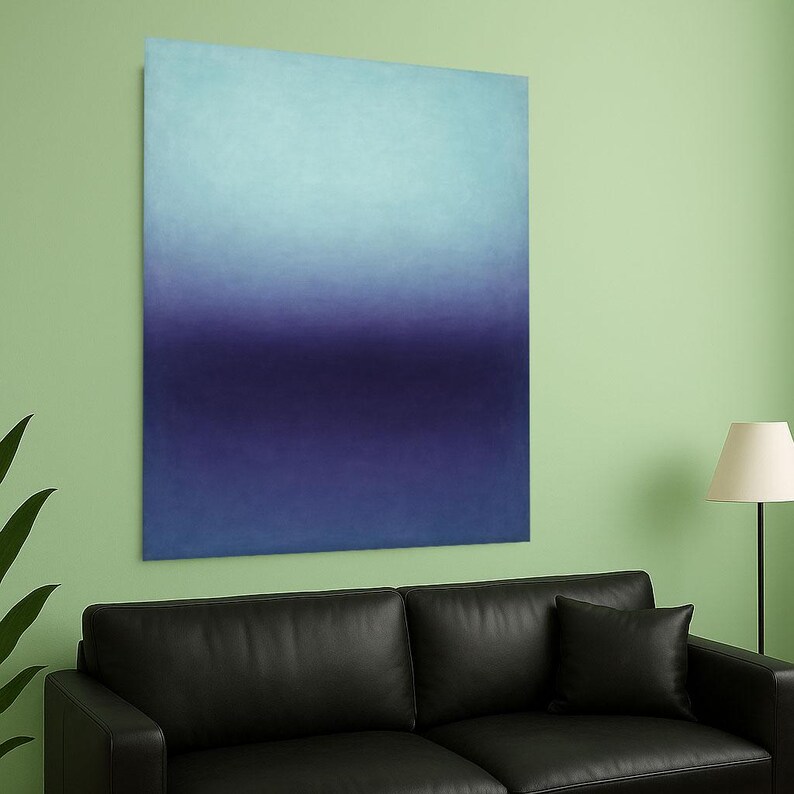 Rothko Inspired Color Field Canvas Print: Blue & Purple Statement Piece ...