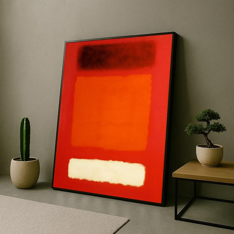 Mark Rothko Red and Orange Canvas Iconic Color Field Painting ...