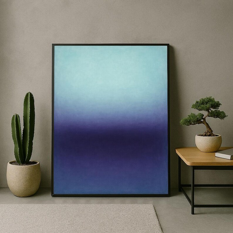 Rothko Inspired Color Field Canvas Print: Blue & Purple Statement Piece ...