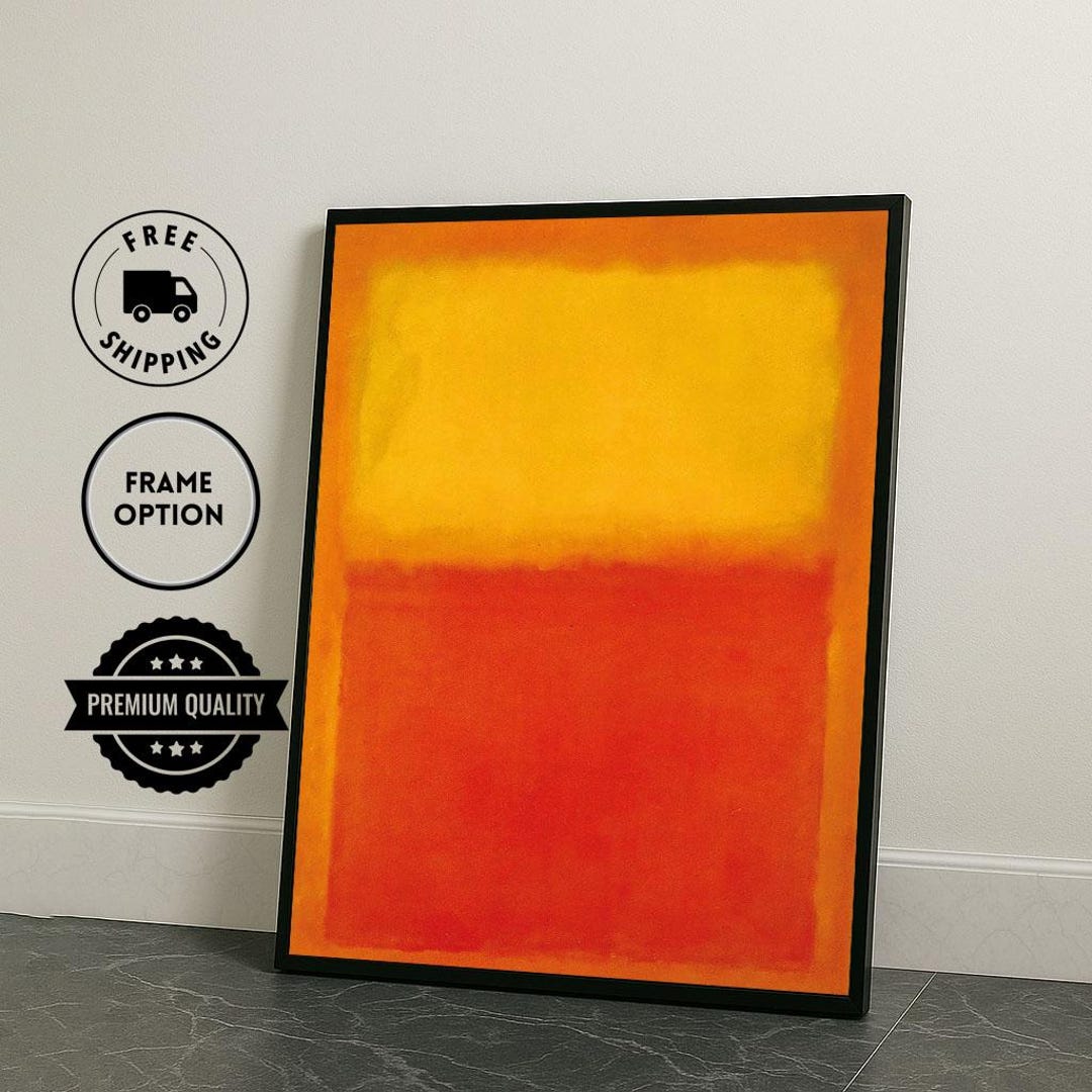 Mark Rothko Inspired Orange and Yellow Canvas Iconic Color Field ...